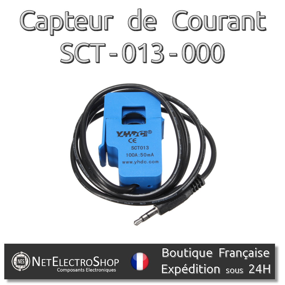 Capteur De Courant Ac 100a Non Invasif Sct 013 000 Arduino Pi Ebay