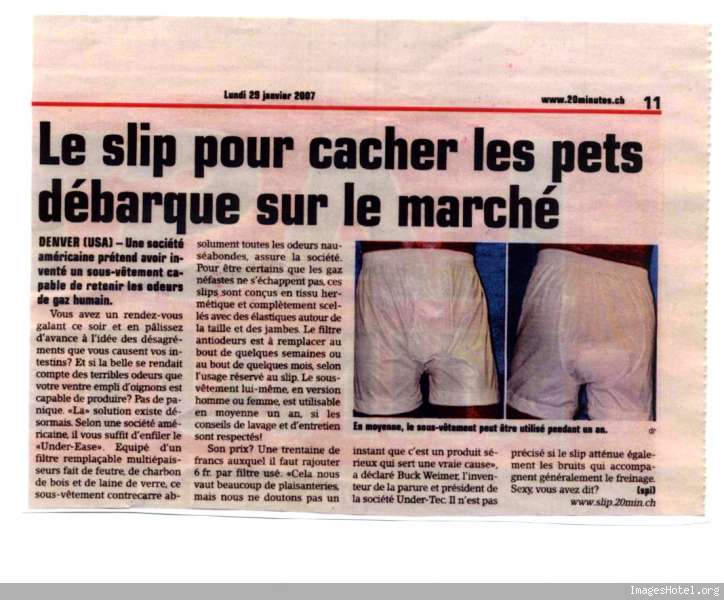 Nouveau slip anti pet....